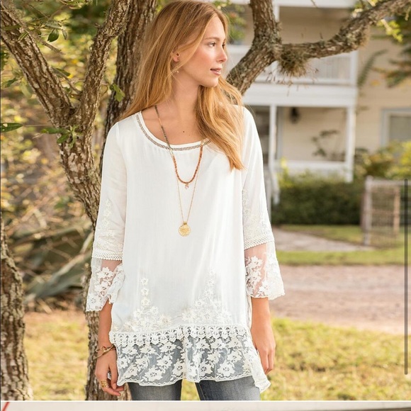 Sundance | Tops | Sundance Rayon Lace Tunic | Poshmark